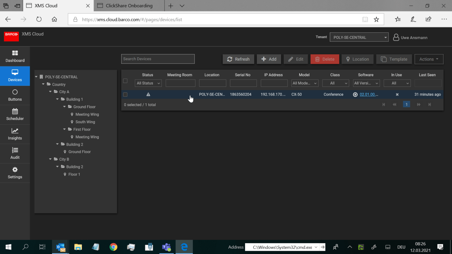 Barco Clickshare CX50 - Installation Barco Clickshare CX50 ...