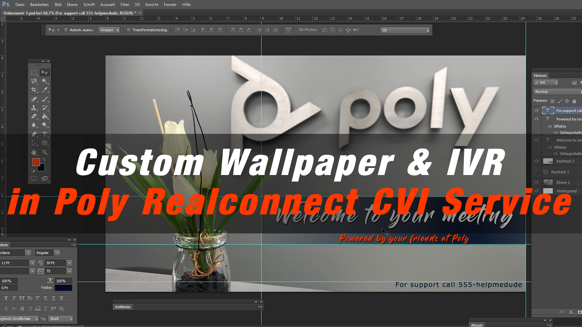 Eigenes Hintergrundbild und Sprachansage im Poly Realconnect Service ...