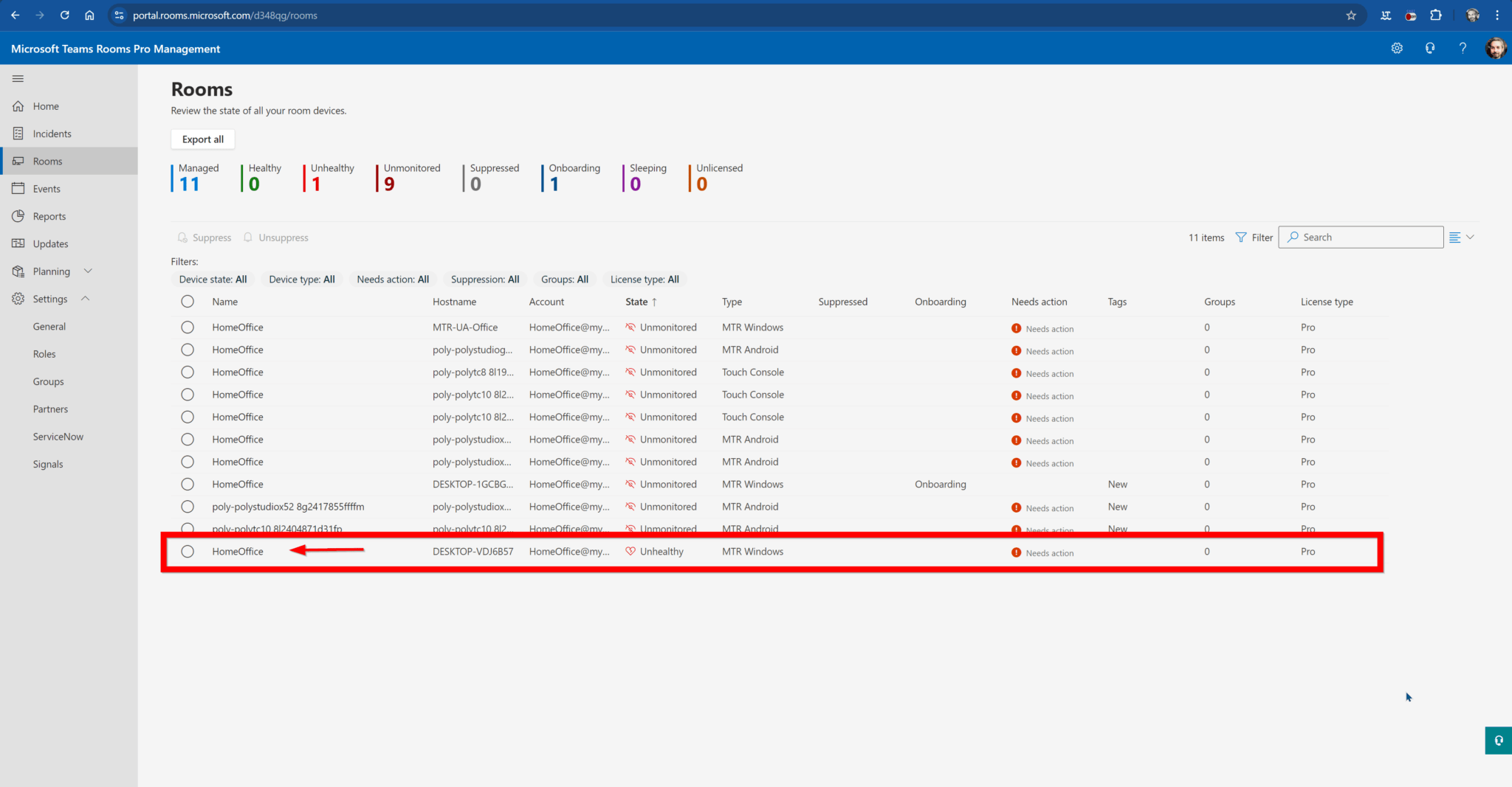 Remotezugriff auf Microsoft Teams Rooms über das Teams Rooms Pro Portal ...